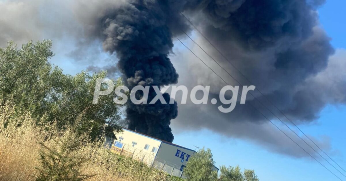 Συναγερμός στη Ριτσώνα: Φωτιά σε εργοστάσιο πλαστικών – Ήχησε το 112 ...